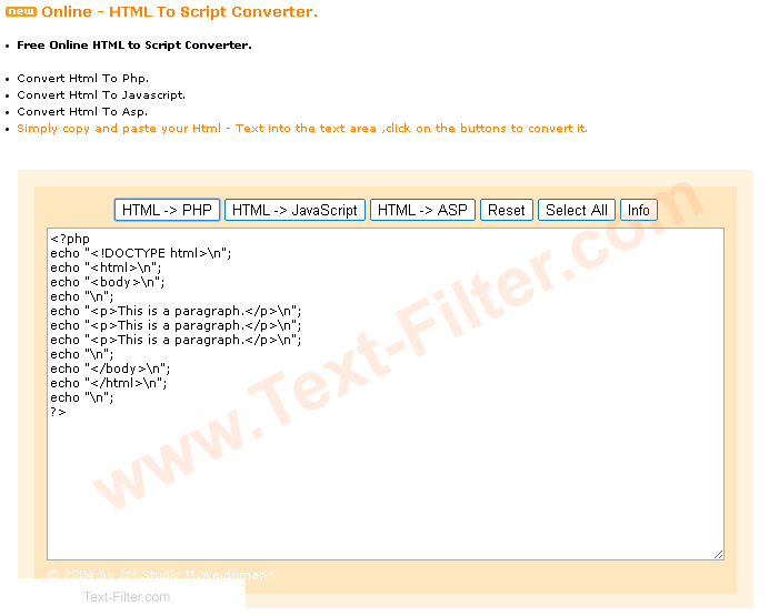 How To Convert Plain Text To Html Code Function Php Html Entity 